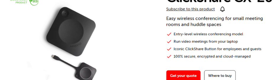 Techmind Solutions LLC - Barco ClickShare CX 20 Dubai